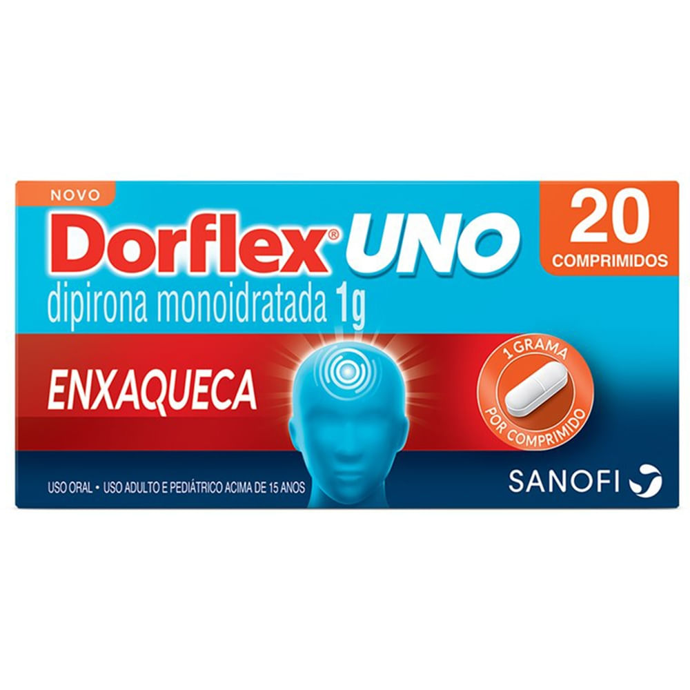 Dorflex Uno com 20 Comprimidos - Sanofi - Drogarias Minas Mais