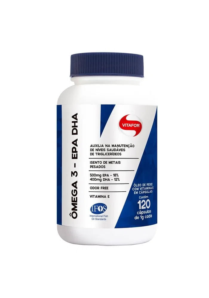 Ômega 3 EPA DHA Vitafort com 120 Cápsulas - Vitafor - Drogarias Minas Mais