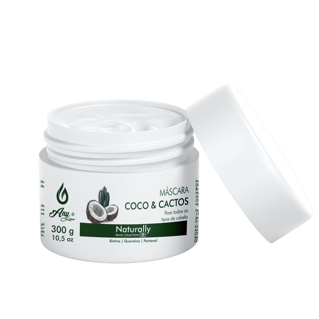 Máscara Coco e Óleo de Cactus 300g - AnyLiss