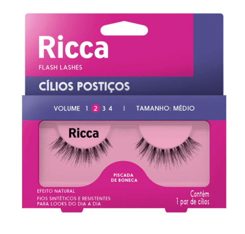 Cílios Piscada de Boneca Ricca - 304 - Drogarias Minas Mais