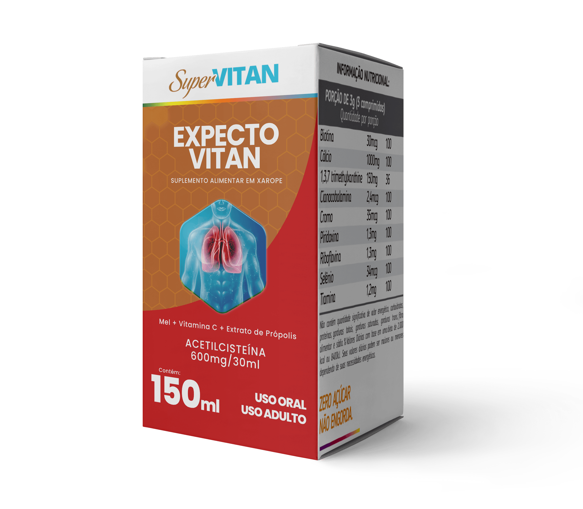 Supervitan Expecto Vitan Adulto Xarope - 150ml - Drogarias Minas Mais