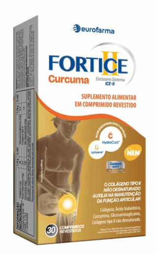 Fortice + Curcuma com 30 Comprimidos - Eurofarma - Drogarias Minas Mais