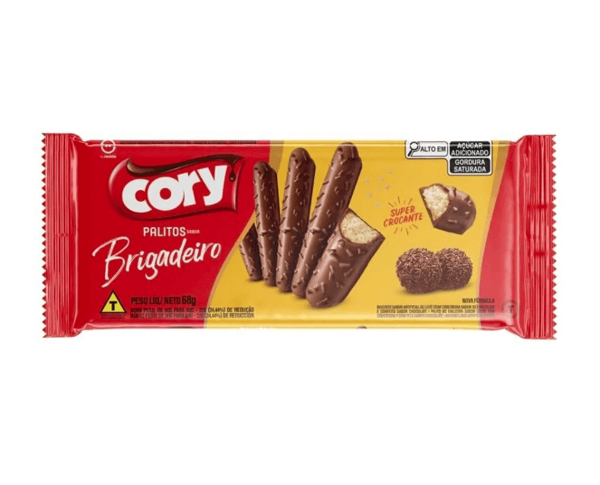 Palitos de Chocolate Cory Brigadeiro - 68g - Drogarias Minas Mais