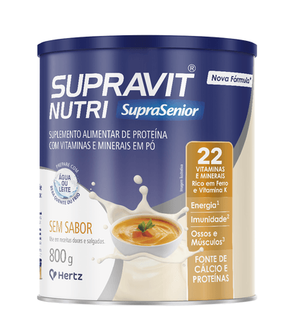 Supravit Nutri Sem Sabor Suplemento Alimentar 800g - Drogarias Minas Mais